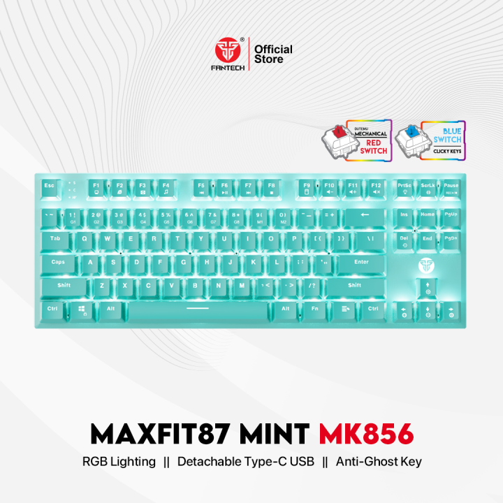 Fantech MINT EDITION MAXFIT87 MK856 Mechanical Keyboard Gaming | Lazada ...