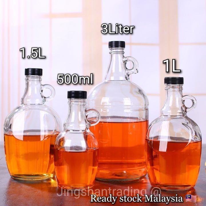 [金] Kombucha glass bottle/honey bottle/wine bottle/botol kaca/madu ...