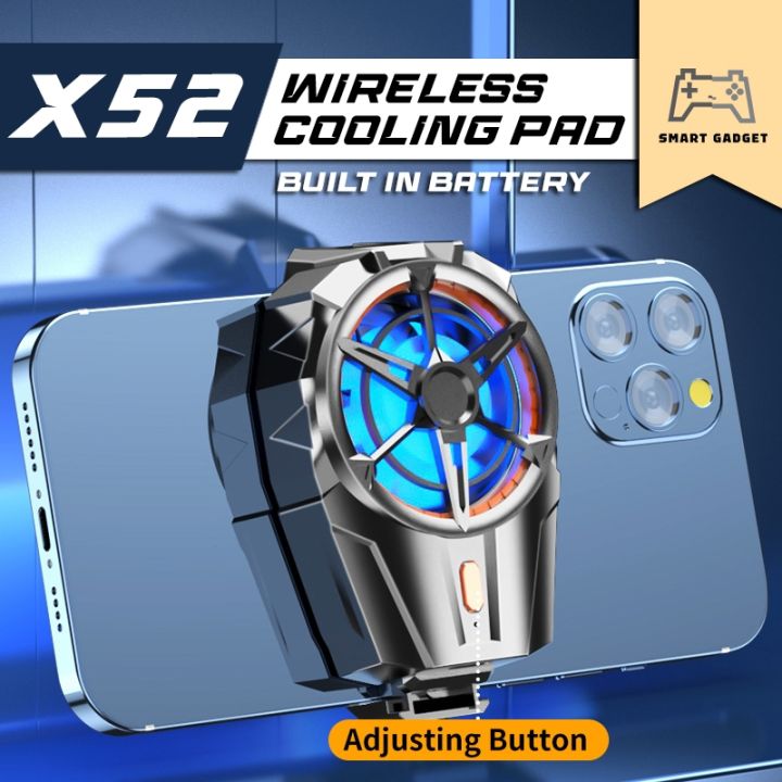X52 Wireless Mobile Phone Cooling Fan Cooler Radiator Rechargeable ...