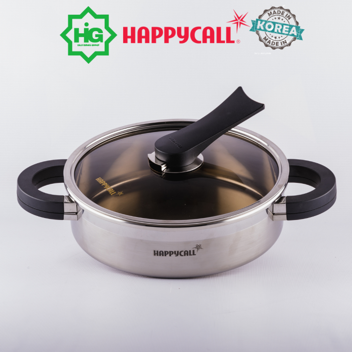 HAPPYCALL 24CM STAINLESS STEEL LOW STOCK POT (3003-0046) | Lazada
