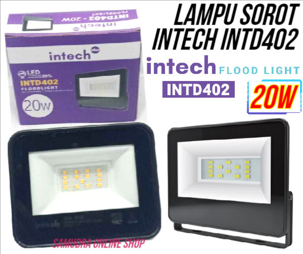 Intech LED Flood Light - Putih - Lampu Sorot Led Intech INTD402 ...