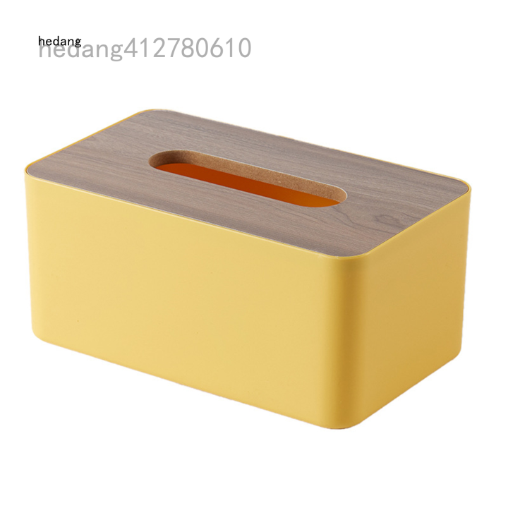 Wooden Tissue Holder Household Paper Towel Storage Box Japanese Style ...