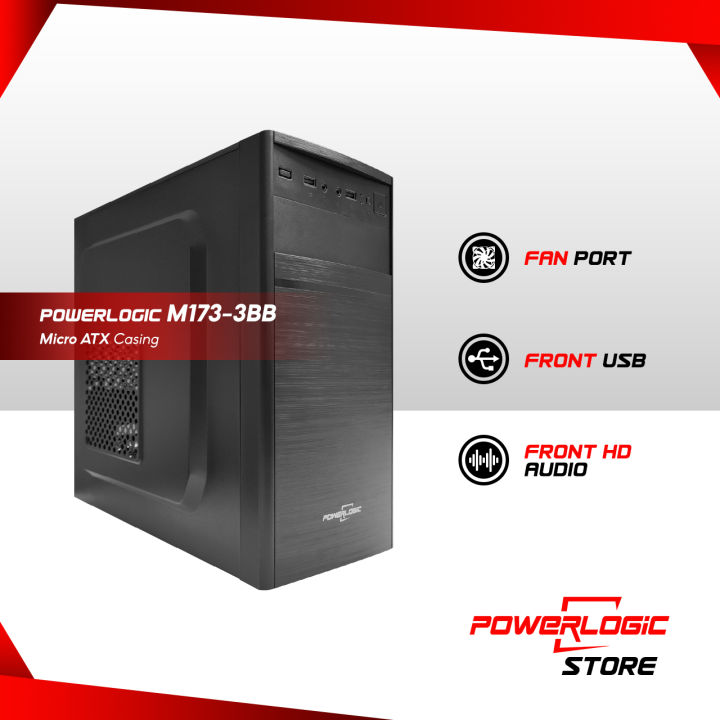 POWERLOGIC M173-3BB PC Micro/Mini ATX Casing With 700w PSU | Lazada PH