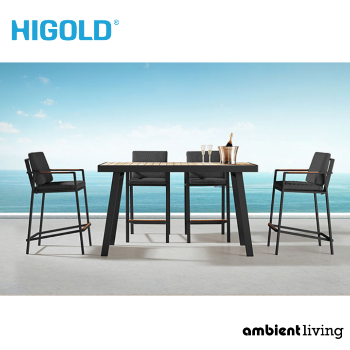 HIGOLD Nofi Bar Dining Set (1 Bar Table + 4 Bar Chairs) | Lazada