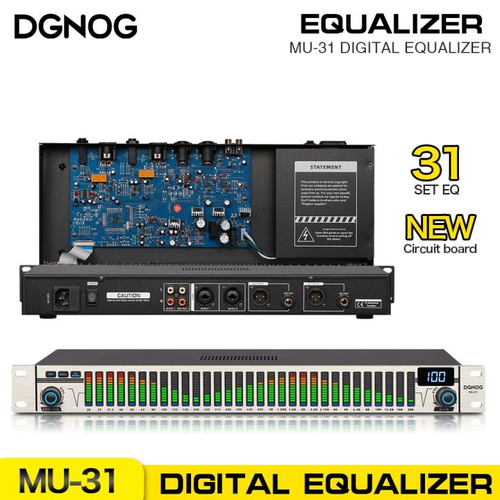 MU-31 Digital Equalizer Audio Systems Treble, Midrange,Bass LED Signal ...