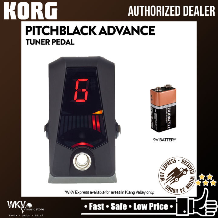 Korg PitchBlack Advance Compact Chromatic Tuner Pedal with 4 Display ...