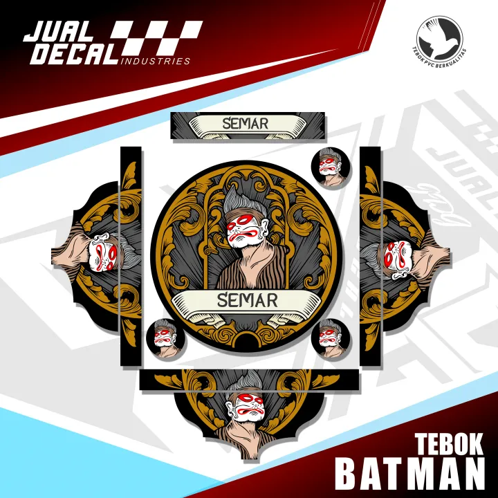 Stiker Tebok Lovebird SEMAR Punokawan Decal Sangkar Kandang Batman ...