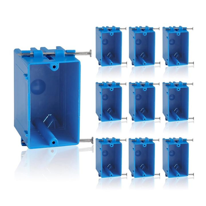 10 Pack Single Gang Electrical Box Switch/Outlet Box for Residential ...