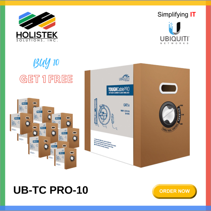 Ubiquiti ToughCable Pro CAT5E Outdoor UTP Cable, 4 pairs, 1000 ft (305m ...