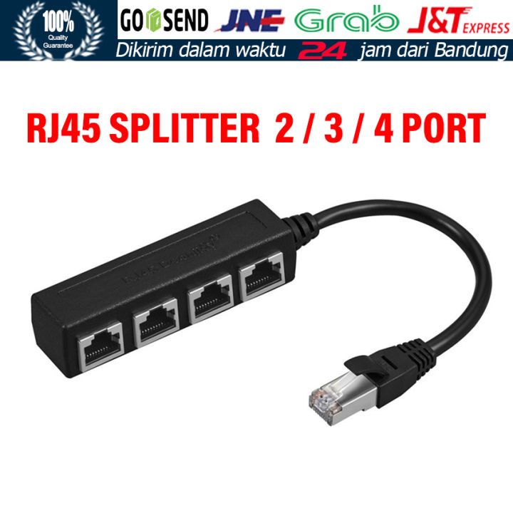 RJ45 Splitter 1 To 2 3 4 Spliter Adapter Kabel Lan Ethernet Network ...