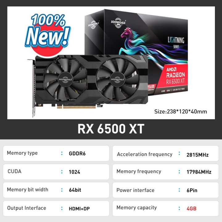 RX 6500 XT RX 6500 XT SOONFOALS New AMD Radeon RX 6500XT RX 6600 8G RX ...