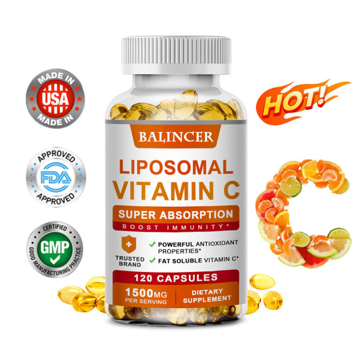 Liposomal Vitamin C Capsules - Immune System at Collagen Booster ...