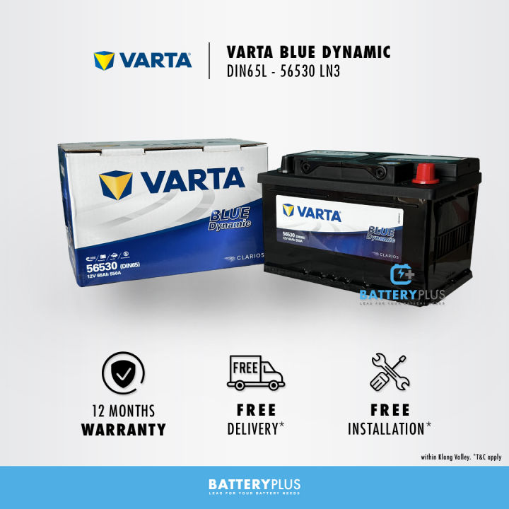 DIN65L | DIN65 | 56530 | LN3 Varta Blue Dynamic MF Car Battery For ...