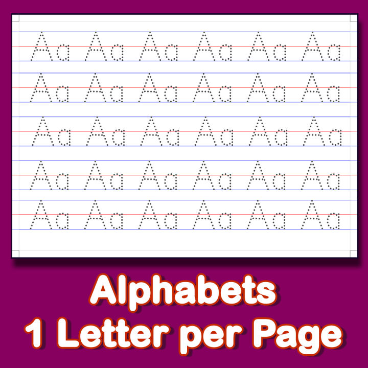 Alphabets One Letter per Page Tracing Pad Paper | Lazada PH