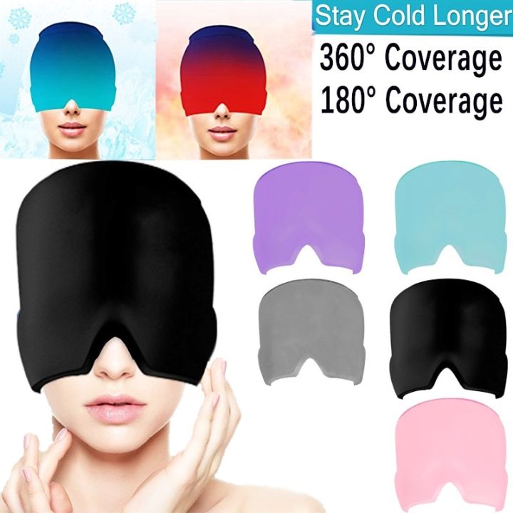 Cold Gel Hot Ice Headache Migraine Relief Hat Cold Compress Therapy Cap ...