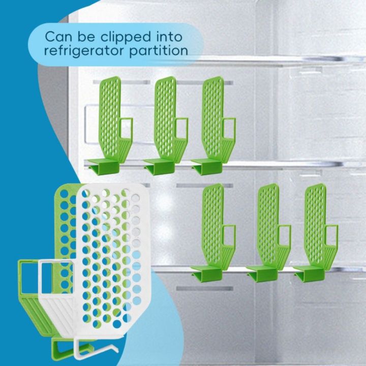 HUANG 6Pcs Snap-On Freezer Dividers Plastic Adjustable Fridge Storage ...