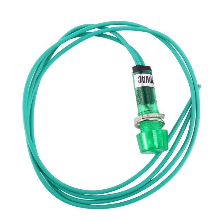 Neon Indicator Pilot Signal Lamp Green Light AC 220V w Cable | Lazada PH