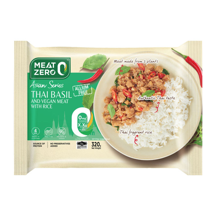 Meat Zero Thai Basil And Vegan Meat With Rice - Frozen | Lazada Singapore
