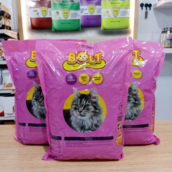 Bolt cat salmon 800gr kemasan baru | makanan kucing Bolt salmon dryfood ...