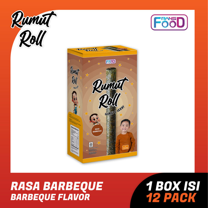 Rumut Roll Rasa Barbeque 4gr - Rumput Laut Roll Crunchy Rendah Kalori ...