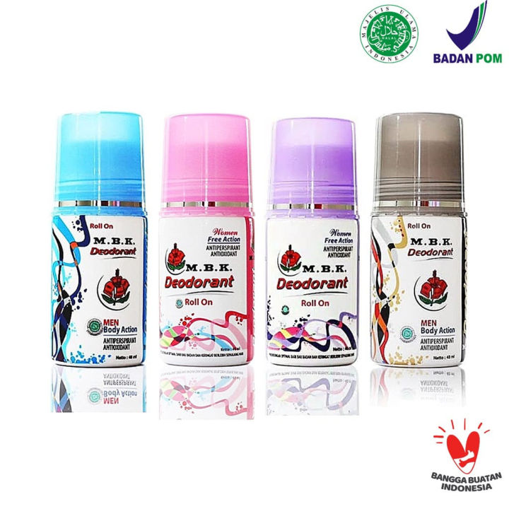 ELYSIA MBK Deodorant Roll On Pria dan Wanita 40ml | Pink - Biru - Hitam ...