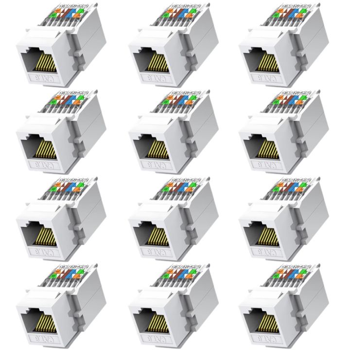 【Latest model】In for Patch Panel 12PCS Cat6 RJ45 Toolless Coupler ...