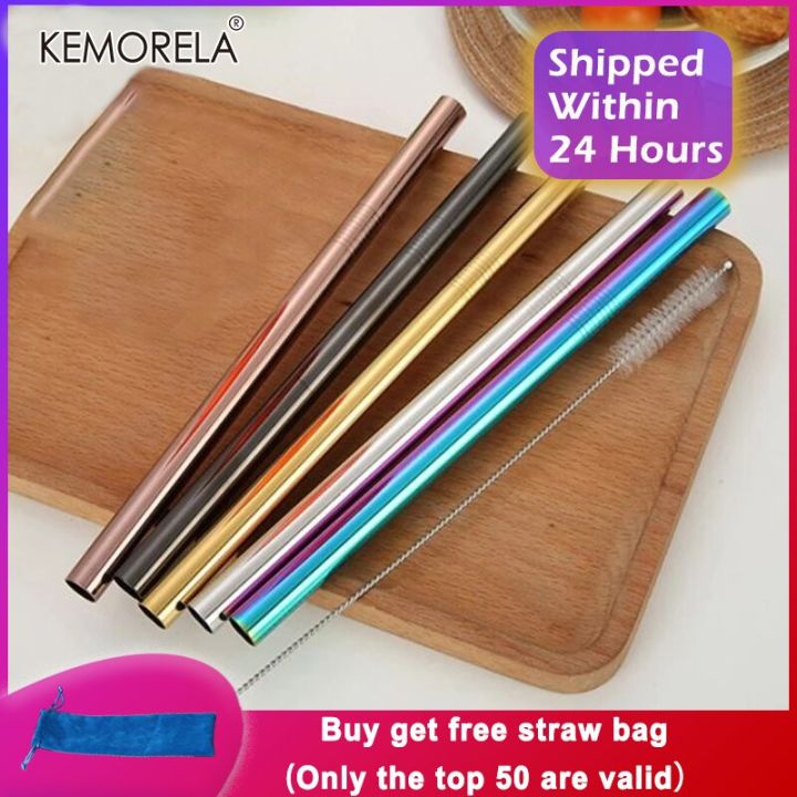 Extra Wide Straw Reusable Stainless Steel Drinking Straw Metal Straw ...