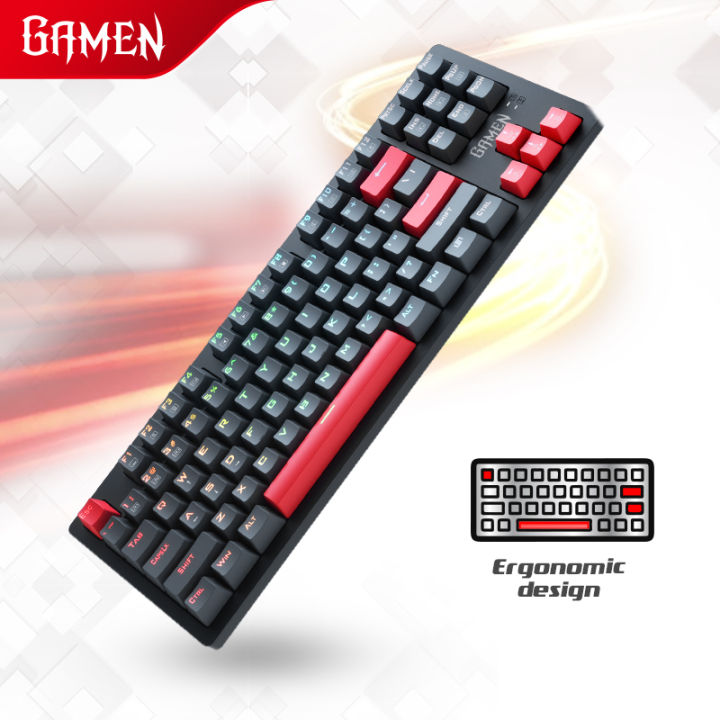 GAMEN Titan II Mechanical Pluggable Switch Blue Gaming Keyboard Wired ...