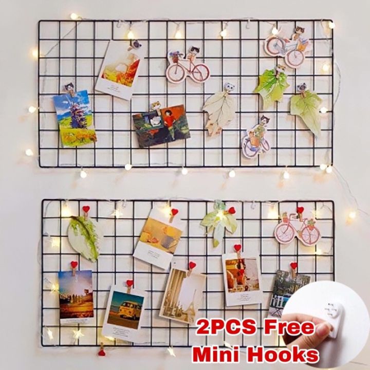 [46x84cm] Wire Wall Mesh Grid Panel Iron Display Nordic Design ...