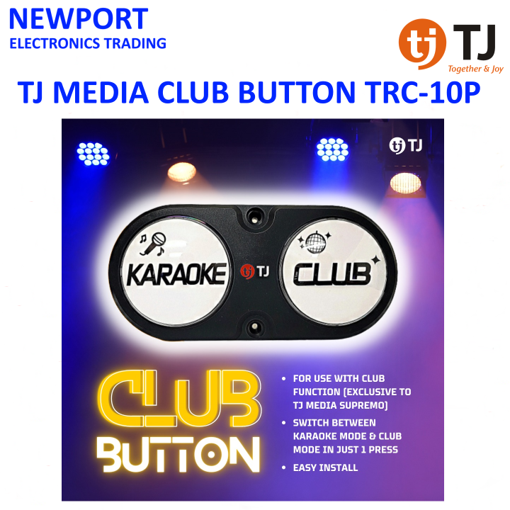 TJ MEDIA TRC-10P CLUB BUTTON (FOR TJ MEDIA SUPREMO KARAOKE PLAYER ONLY ...