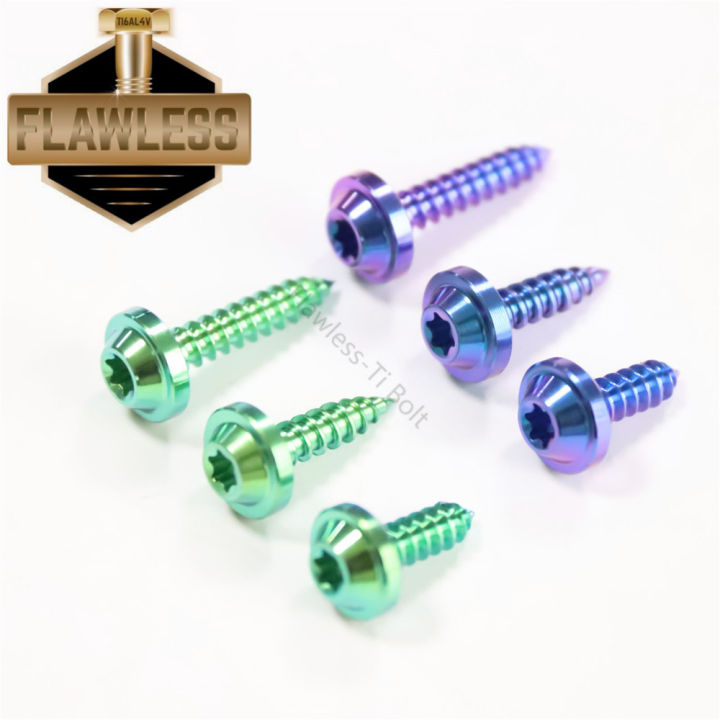 Flawless-Ti Gr5 Titanium Alloy สกรูเกลียวปล่อย Bodwork Bodycover สกรู ...