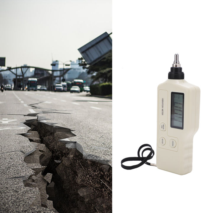 Digital Vibration Gauge Using Piezoelectric Ceramics LCD Digital ...