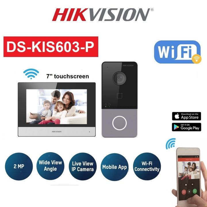 Hikvision DS-KIS603-P Wireless IP Video Intercom Kit - Hikvision Intercom Kit - Hikvision ...