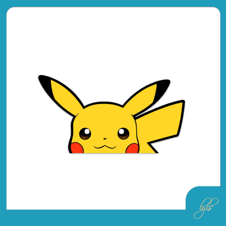 PIKACHU ANIME PEEKER Waterproof Vinyl Sticker for Motorcycle, Laptop ...
