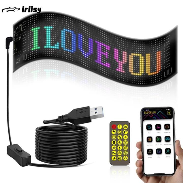 iriisy RGB Car LED Matrix Pixel Panel DIY LIghting Graffiti Scrolling ...