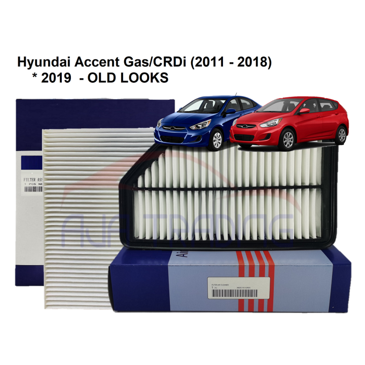 Combo Air Filter and Cabin Filter for Hyundai Accent Gas/CRDi (2011 ...