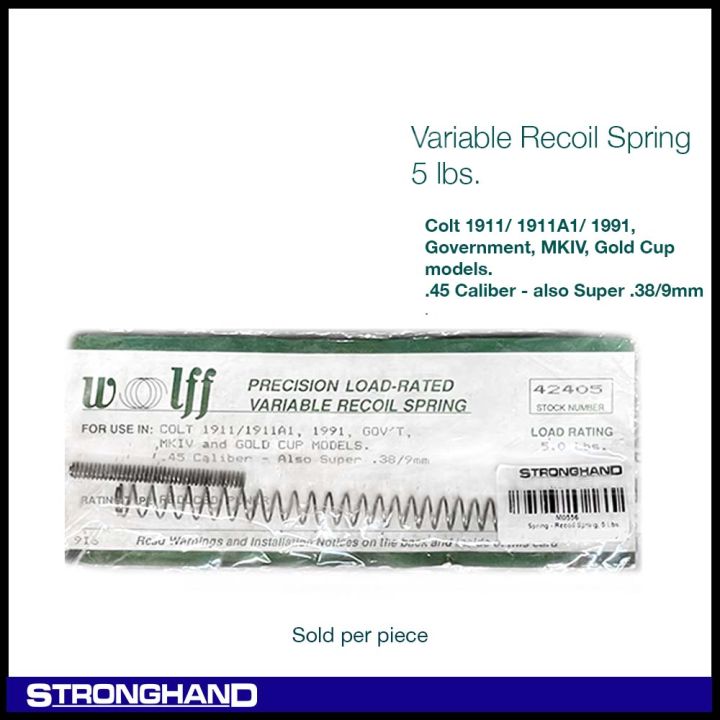 Wolff Recoil Spring - Colt 1911/ 1911A1/ 1991, Government, MKIV, Gold ...