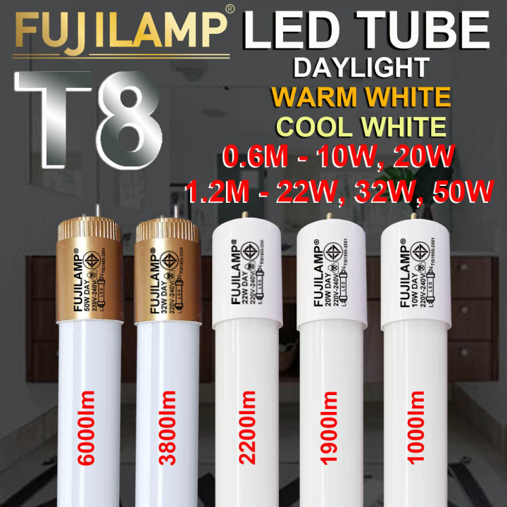 [Local Seller] 10 Pcs LED Tube Light Lampu 2kaki 4kaki Lampu Panjang ...
