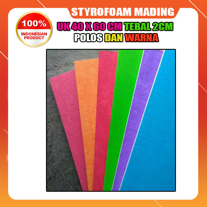 Styrofoam Mading polos dan warna uk 40 x 60 tebal 2 cm | Lazada Indonesia