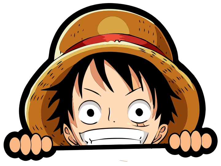 Luffy Peeker Sticker One Piece Anime Sticker (PHRINTY) | Lazada PH