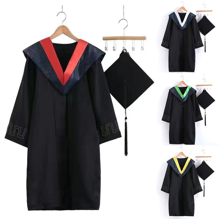 Adult School Uniform Cosplay University Academic Graduation Gown Robe ...