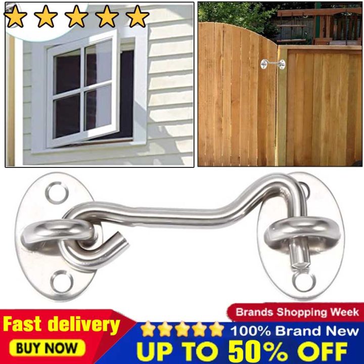 3 Inch Cabin Hook,Stainless Steel Hook And Eye Latch,Gate Hook Lock ...