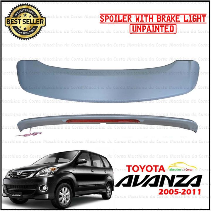 Toyota Avanza 2005-2011 Unpainted Trunk Spoiler with Break Light ...