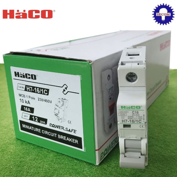 โปรดีล คุ้มค่า ลูกเซอร์กิต HACO MCB 1P 16A 230/400V Miniature Circuit ...