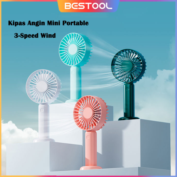BESTOOL Kipas Angin Mini Portable Kipas Kecil Tangan Genggam Meja Fan ...