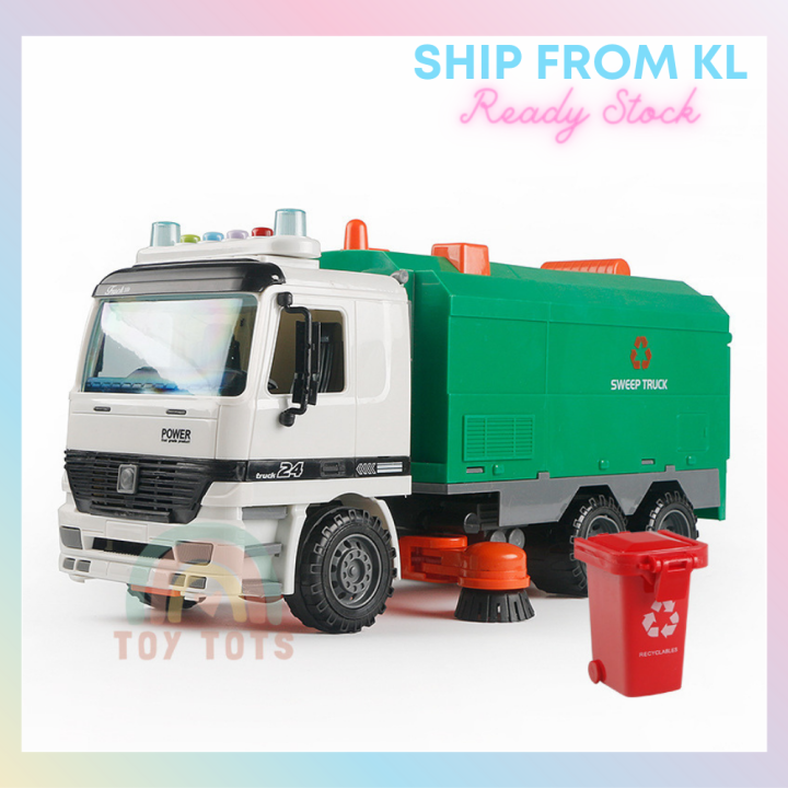 Extra Large Sweeper Rubbish Truck with Sound and Light 1:10 Toy Car ...