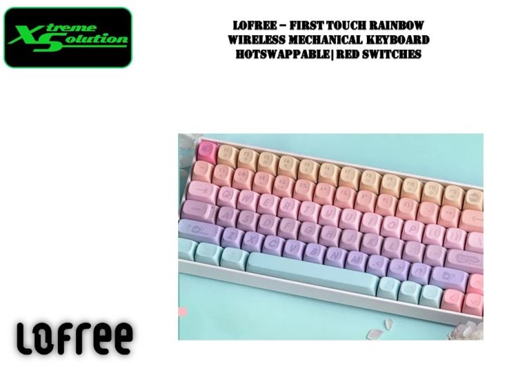 Lofree - First Touch Rainbow Wireless Mechanical Keyboard | 3 mode Wireless | Hotswappable | Red ...