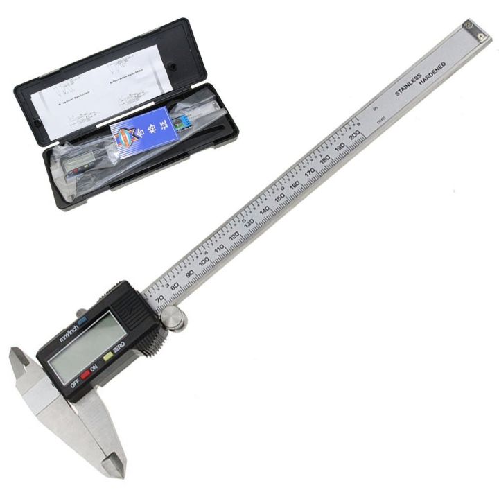 200MM / 8 INCH DIGITAL VERNIER HARDENED STAINLESS STEEL CALIPER WITH ...