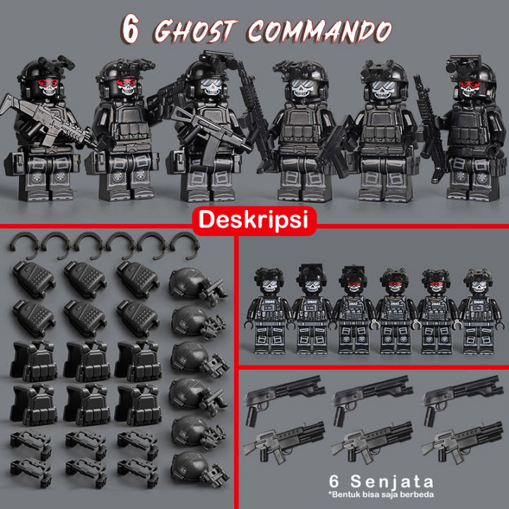 Mainan balok Military Swat Team Pack Building Blocks | Lazada Indonesia