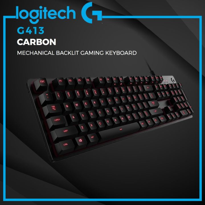 คีย์บอร์ด Logitech G413 Carbon Backlit Mechanical Keyboard Gaming ...